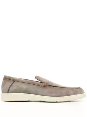 Santoni Tonal-stitching Leather Loafers - Neutrals