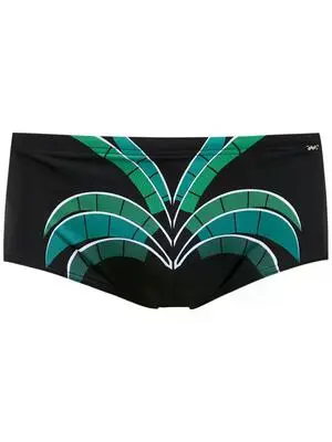 AMIR SLAMA Printed Swim Briefs - Black