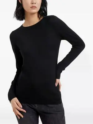 Brunello Cucinelli Cashmere-blend Long-sleeve Jumper - Black
