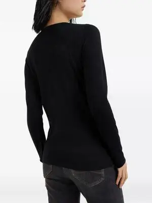 Brunello Cucinelli Cashmere-blend Long-sleeve Jumper - Black