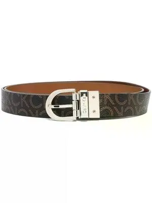 Calvin Klein Engraved-logo Buckle Belt - Brown