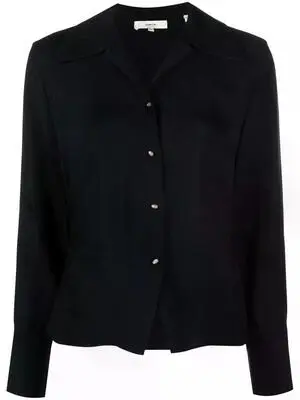 Vince Oversized-collar Long-sleeved Blouse