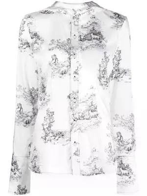 Coperni Graphic-print Hooded Blouse