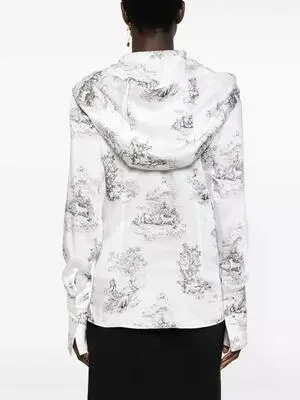 Coperni Graphic-print Hooded Blouse