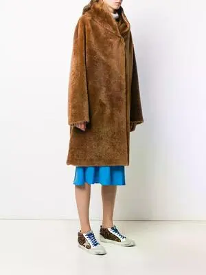 LISKA Single-breasted Lamb Fur Coat