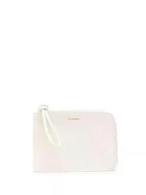 JIL SANDER Medium Giro Leather Coin Purse - Neutrals