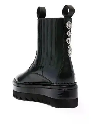 Toga Stud-embellished Platform Boots