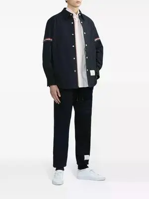 Thom Browne 4-bar Loopback Track Pants - Blue