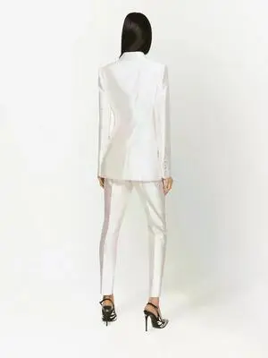 Dolce & Gabbana Double-breasted Silk Blazer - White