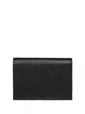 Prada Triangle Logo Rectangle Wallet - Black