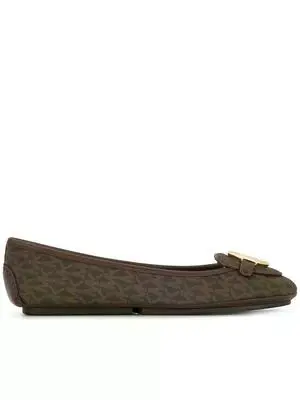 Michael Kors Grained Ballerina Flats - Brown