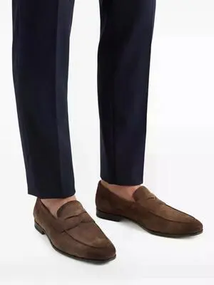 Santoni Penny Loafers - Brown