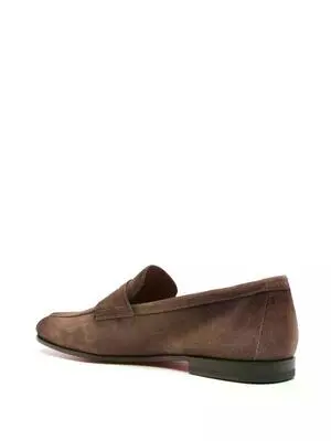 Santoni Penny Loafers - Brown