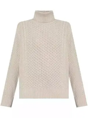 Fabiana Filippi Fisherman's Knit Lurex Turtleneck Sweater