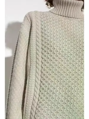 Fabiana Filippi Fisherman's Knit Lurex Turtleneck Sweater
