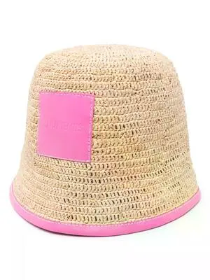 Jacquemus Le Bob Soli Raffia Hat - Neutrals