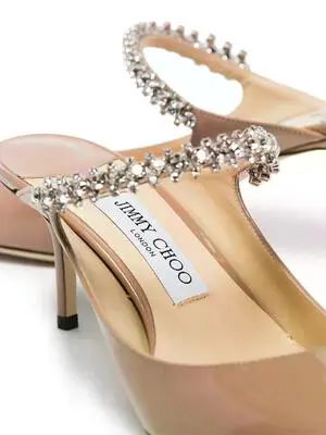 JIMMY CHOO 65mm Bing Leather Mules - Neutrals