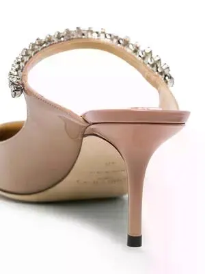 JIMMY CHOO 65mm Bing Leather Mules - Neutrals