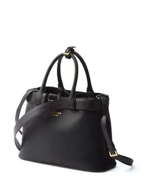Prada Small Buckle Tote Bag - Black