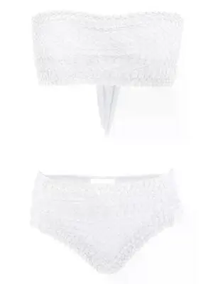 AMIR SLAMA Crochet Bikini - White