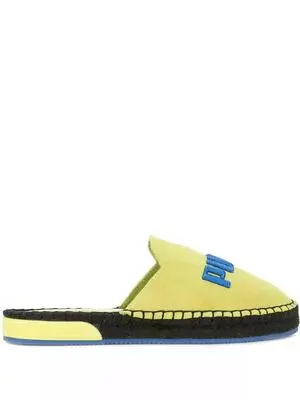 FENTY BEAUTY Logo-embroidered Espadrilles - Grey