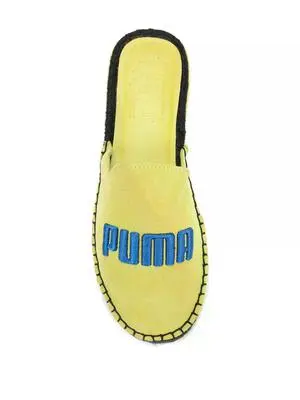 FENTY BEAUTY Logo-embroidered Espadrilles - Grey