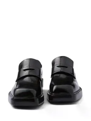 Prada Triangle-patch Leather Loafers