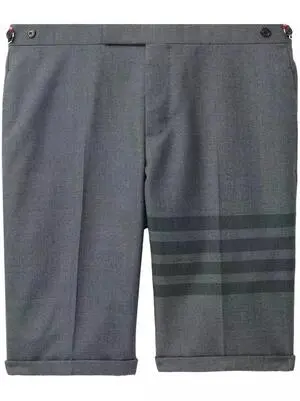 Thom Browne 4-bar Stripe Tailored Shorts - Grey
