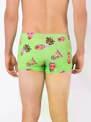 AMIR SLAMA Abstract-print Swimming Trunks