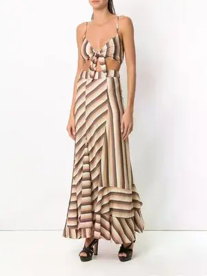 AMIR SLAMA Striped Cropped Top
