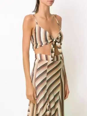 AMIR SLAMA Striped Cropped Top