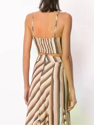 AMIR SLAMA Striped Cropped Top