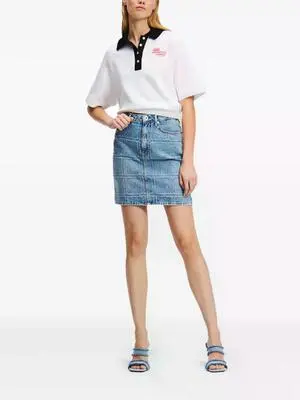 Karl Lagerfeld Patchwork Denim Mini Skirt