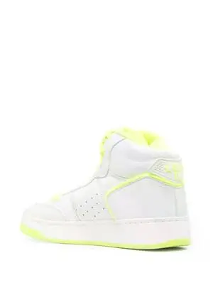 Saint Laurent Two-tone High-top Sneakers - White