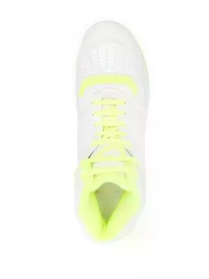 Saint Laurent Two-tone High-top Sneakers - White