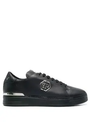 Philipp Plein Hexagon Low-top Leather Sneakers