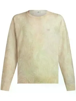 Etro Paisley Intarsia-knit Jumper - Neutrals