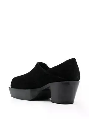Eckhaus Latta 65mm Cowboy Leather Clogs