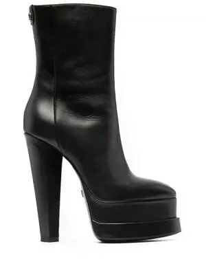 Roberto Cavalli 153mm Leather Platform Boots