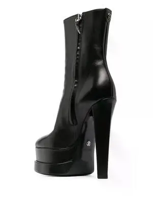 Roberto Cavalli 153mm Leather Platform Boots