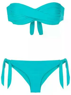 AMIR SLAMA Twisted Bandeau Bikini - Blue