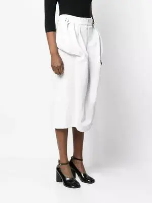 MAISON MARGIELA Gathered Denim Midi Skirt