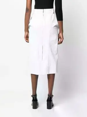 MAISON MARGIELA Gathered Denim Midi Skirt