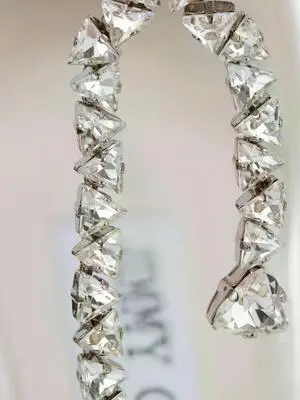 JIMMY CHOO Stevie 100 Embellished Crystal Anklet Pumps - Neutrals
