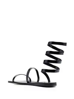 ANCIENT GREEK SANDALS Ofis Wraparound-ankle Sandals - Black