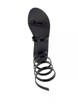 ANCIENT GREEK SANDALS Ofis Wraparound-ankle Sandals - Black