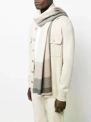 Brunello Cucinelli Striped Wool Scarf