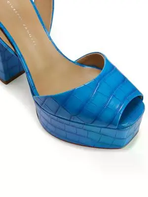 GIUSEPPE ZANOTTI 120mm Betty Platform Sandals - Blue