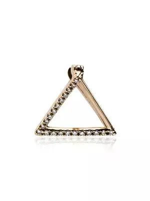 Shihara 18kt Yellow Gold Diamond Triangle Earring - Metallic