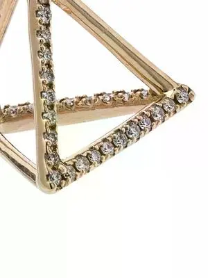 Shihara 18kt Yellow Gold Diamond Triangle Earring